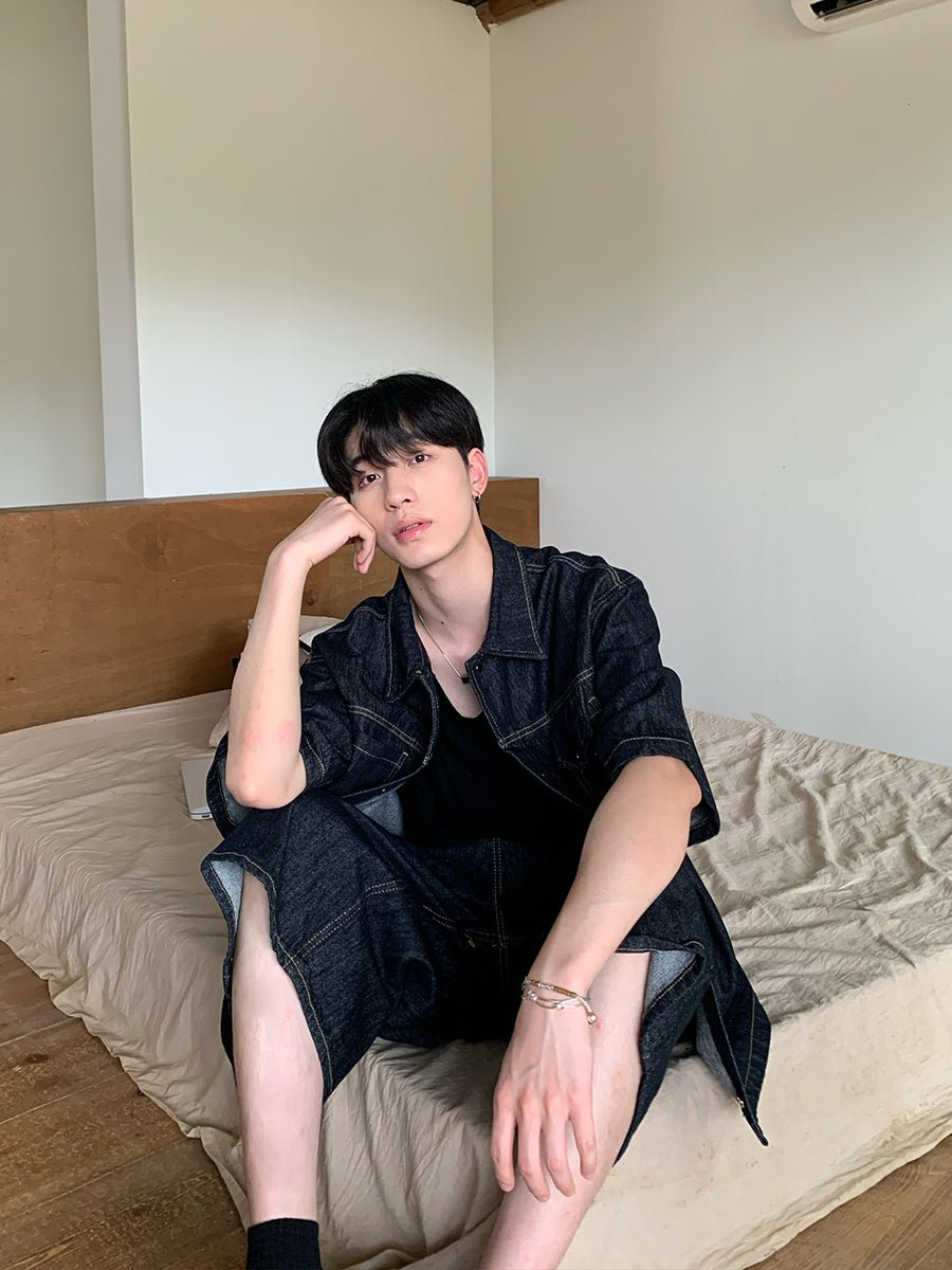 Loose denim setup OR3128 – 韓国メンズファッション通販 - ORUN