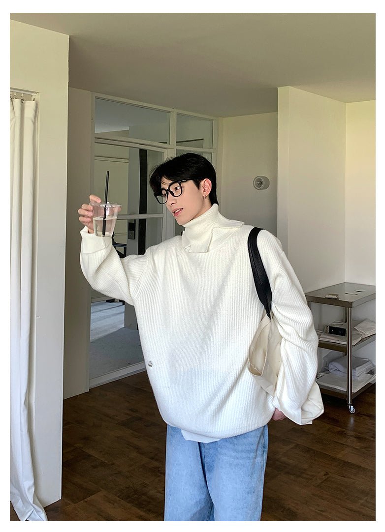 Turtle neck design knit sweater or2244 – 韓国メンズファッション通販 - ORUN